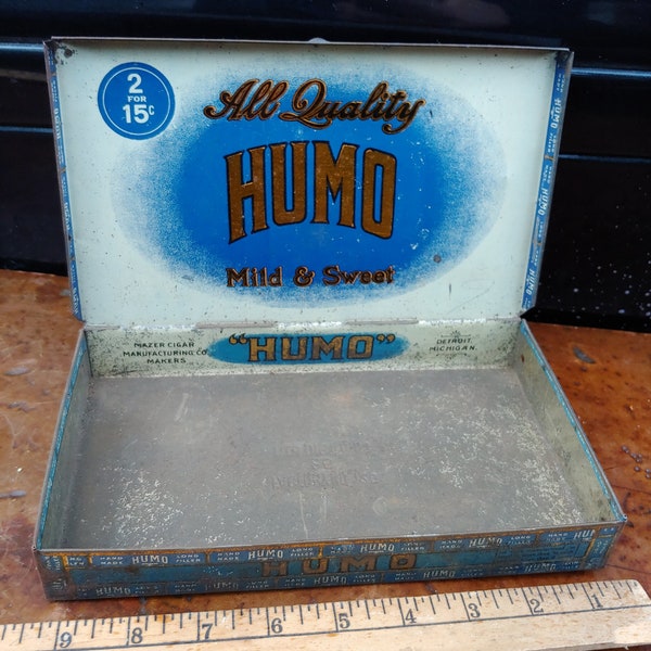 Antique Tin Box - Etsy