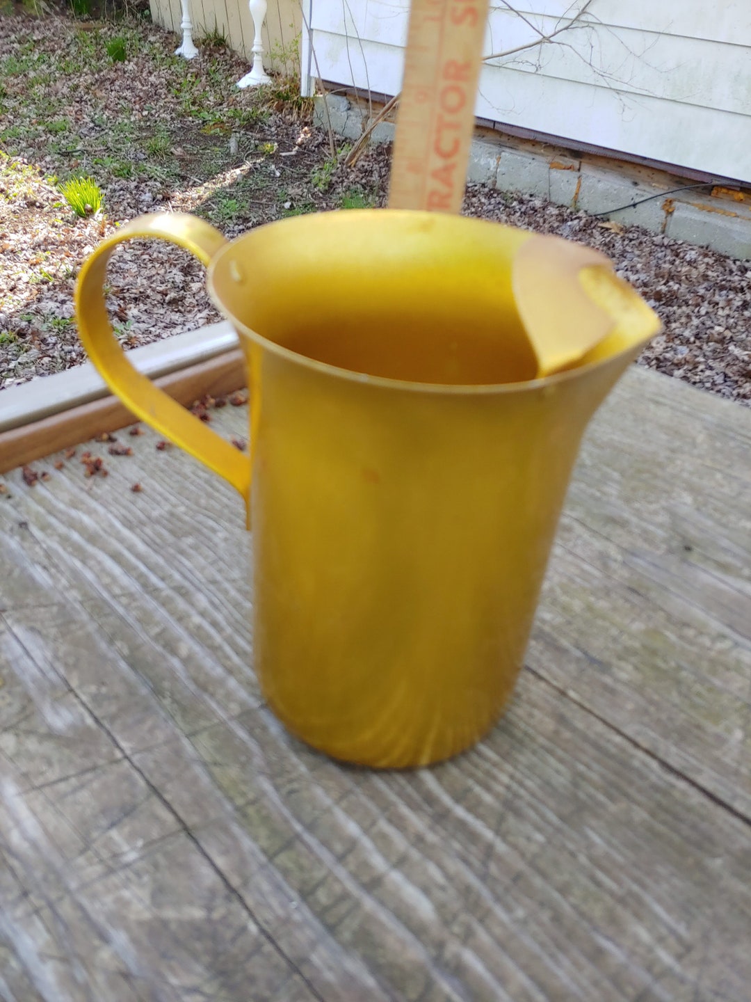 Bascal Made in Italy Mid Century Modern Aluminum Pitcher Gold Color ...