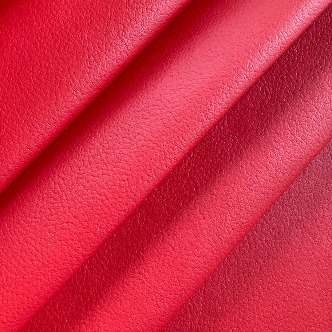 Scarlet Red Full Grain Leather Sheets: Fine Grain Texture, A6/A5/A4 ...