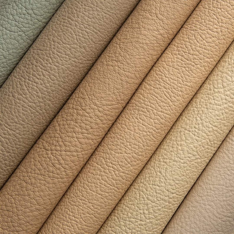 Beige Italian Leather Sheet: Full Grain Cowhide for DIY Crafts - Etsy