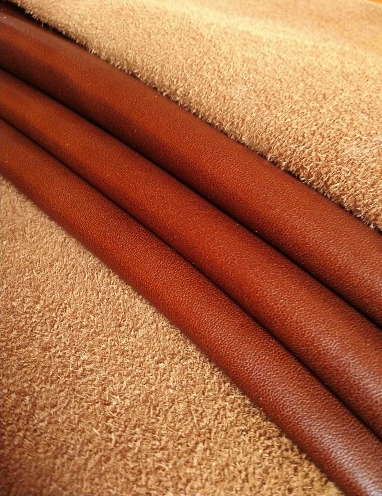 ITALIAN BRIGHT BROWN color leather sheets Cognac color leather | Etsy