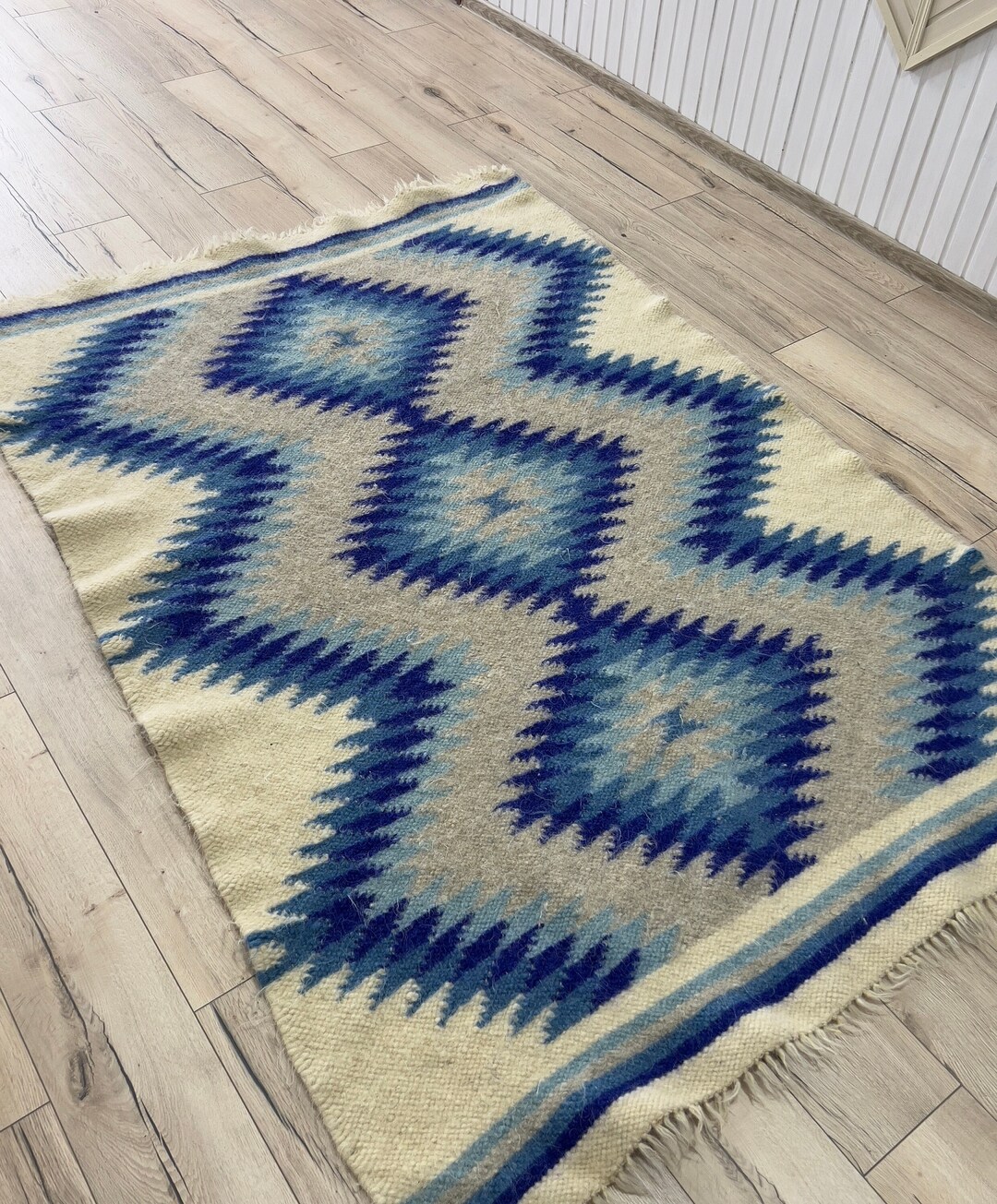 Handmade Geometric Aztec Wool Rug, Kilim Traditional Area Rug ...