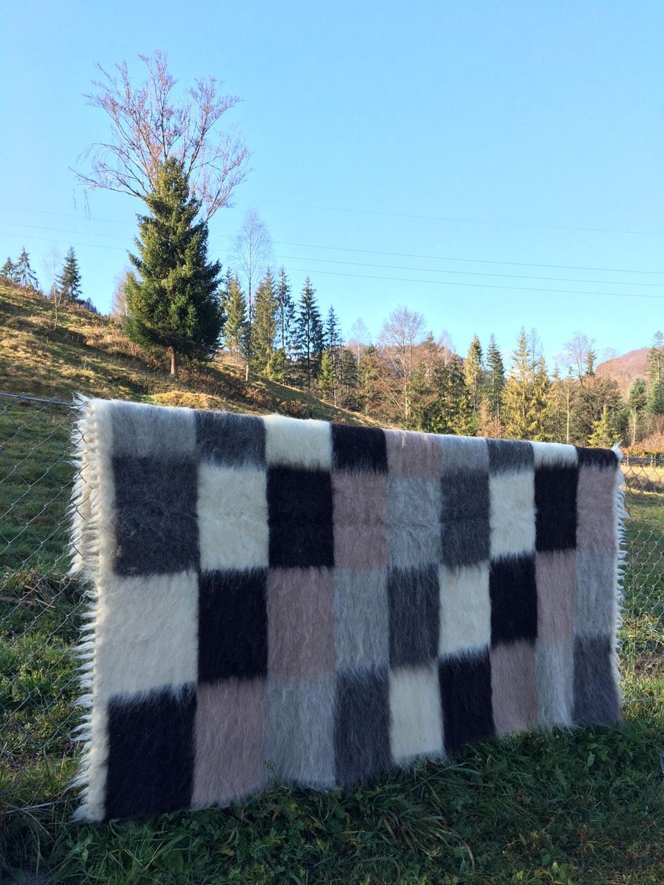 Hutsul Wool Blanket Lizhnyk, Throw Blanket, Woven Wool Art, Bedspread ...