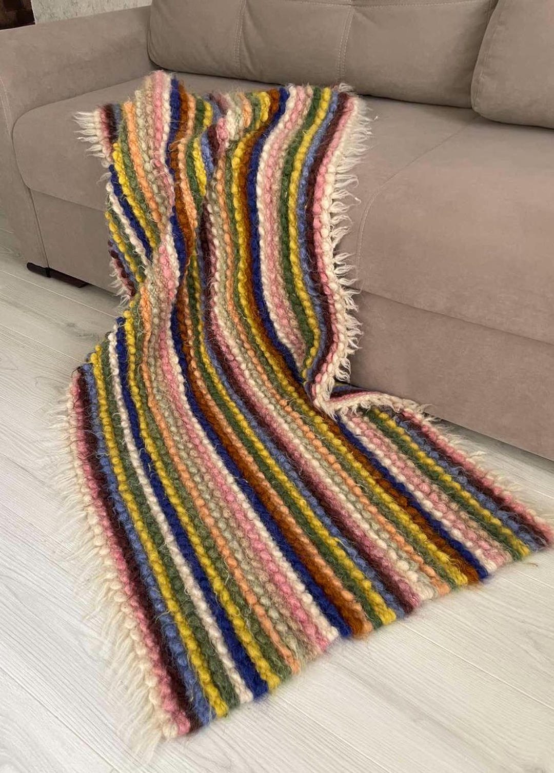 Wool Blanket in Queen Size – Natural Sheep Wool Throw Blanket – Warm ...