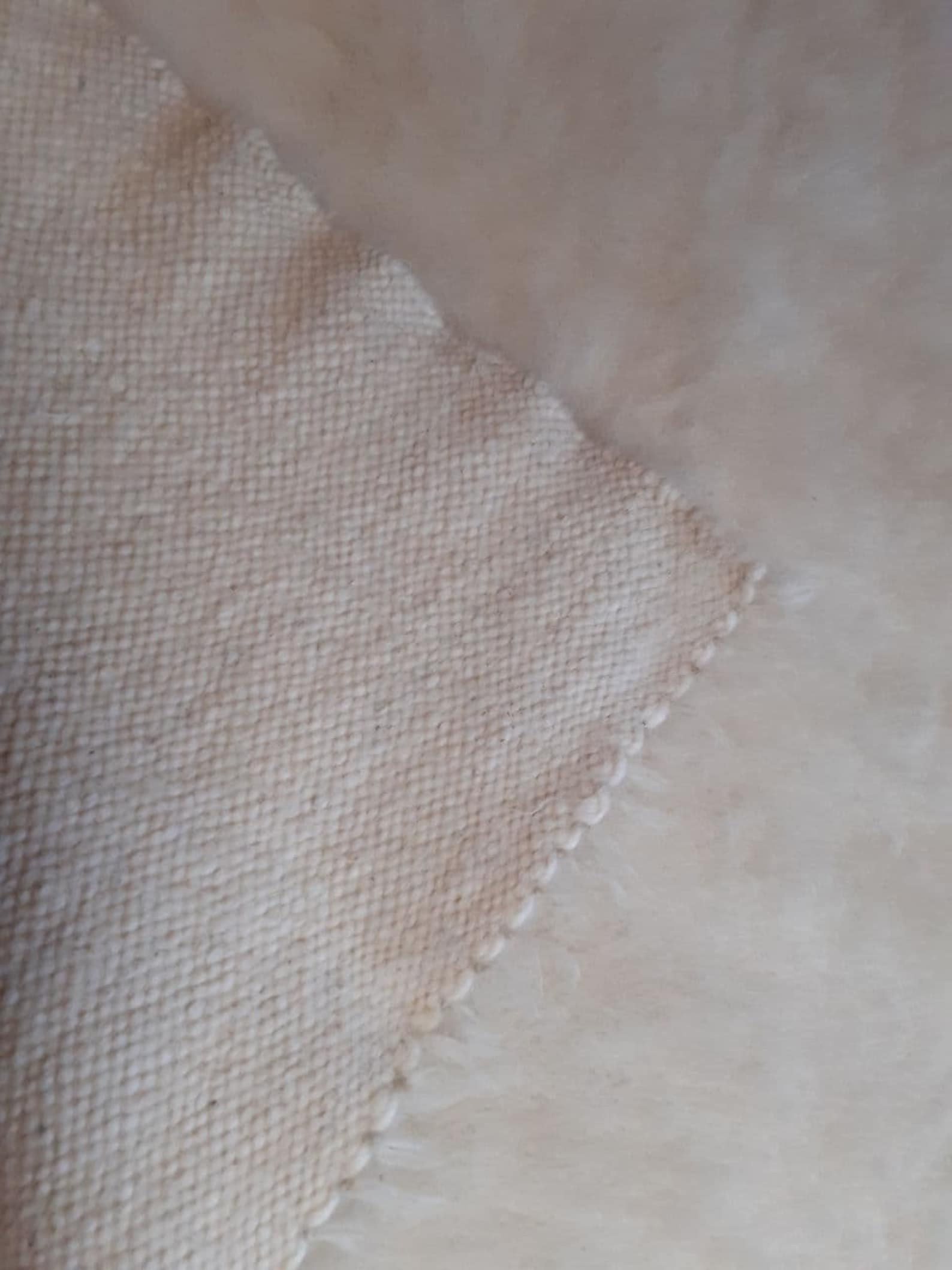 Handmade Wool Blanket Lizhnyk, White Queen Size Sheep Wool Bedcover ...