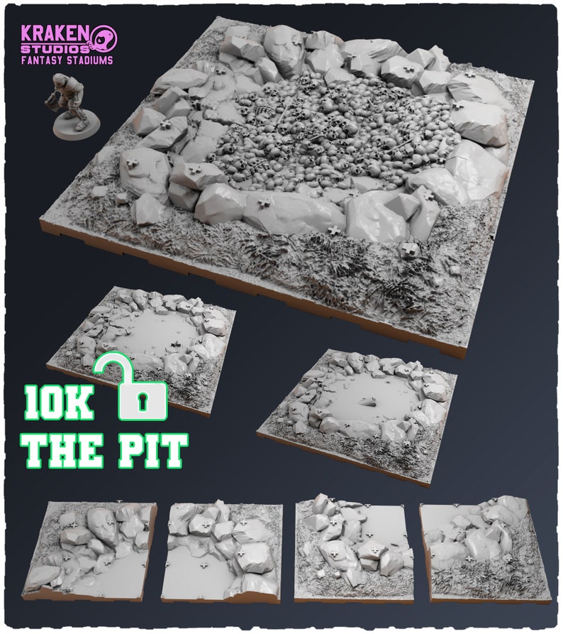 Toys & Games Fantasy Football Stadium Kraken 3D Studios Toys etna.com.pe