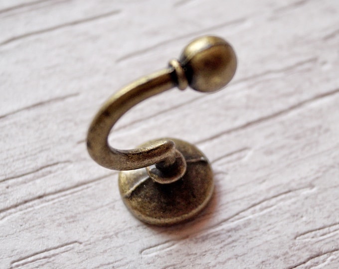 Vintage Ornate Brass Key Holder Wall Hook, Cat With Kittens Multiple ...