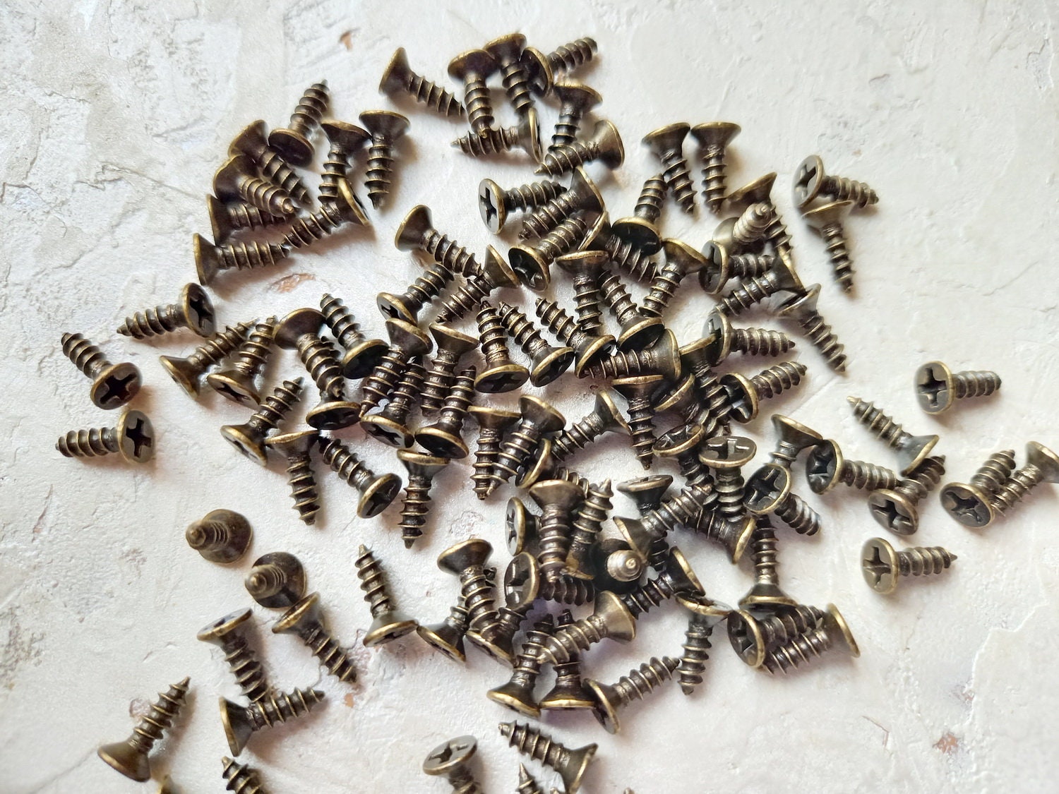 Dark Bronze Small Screws 100 Psc 3 X 10 Mm Miniature Screws for Hinges ...