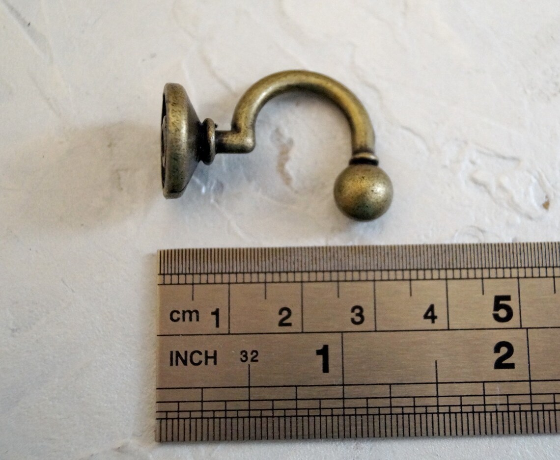 1.3 Brass Key Hooks Small Decorative Hook Key Hanger - Etsy