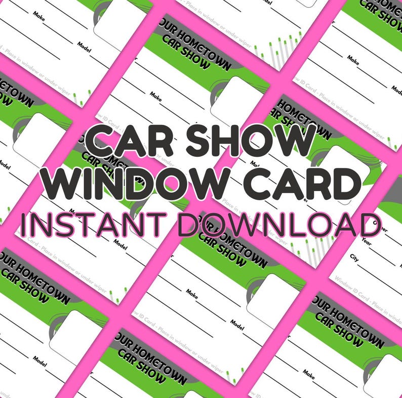 Car Show Window Card Template: Customizable Automotive Event (canva ...