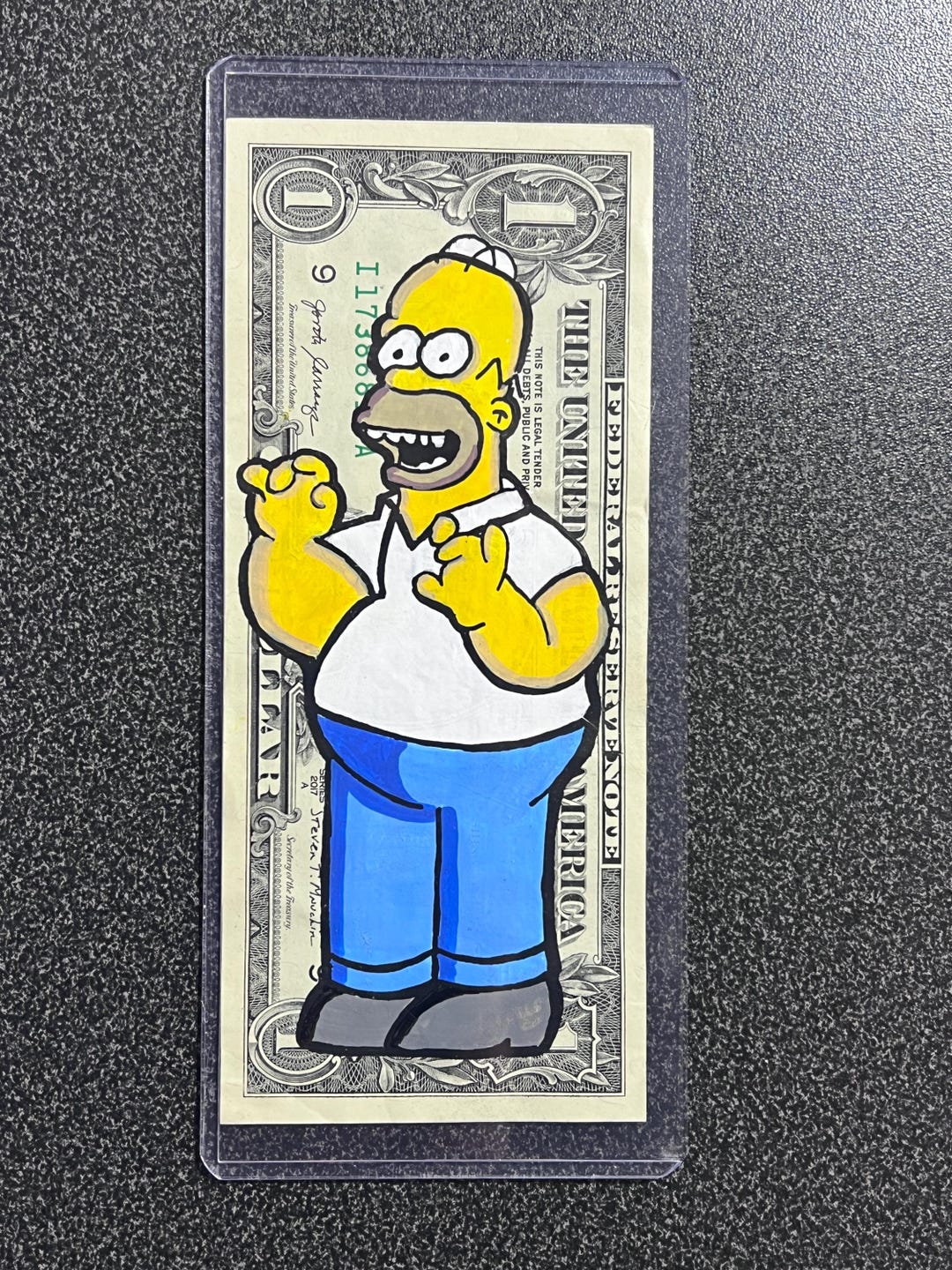 Dollar Bill Custom Art - Homer Simpson - Cartoon the Simpsons - Money ...