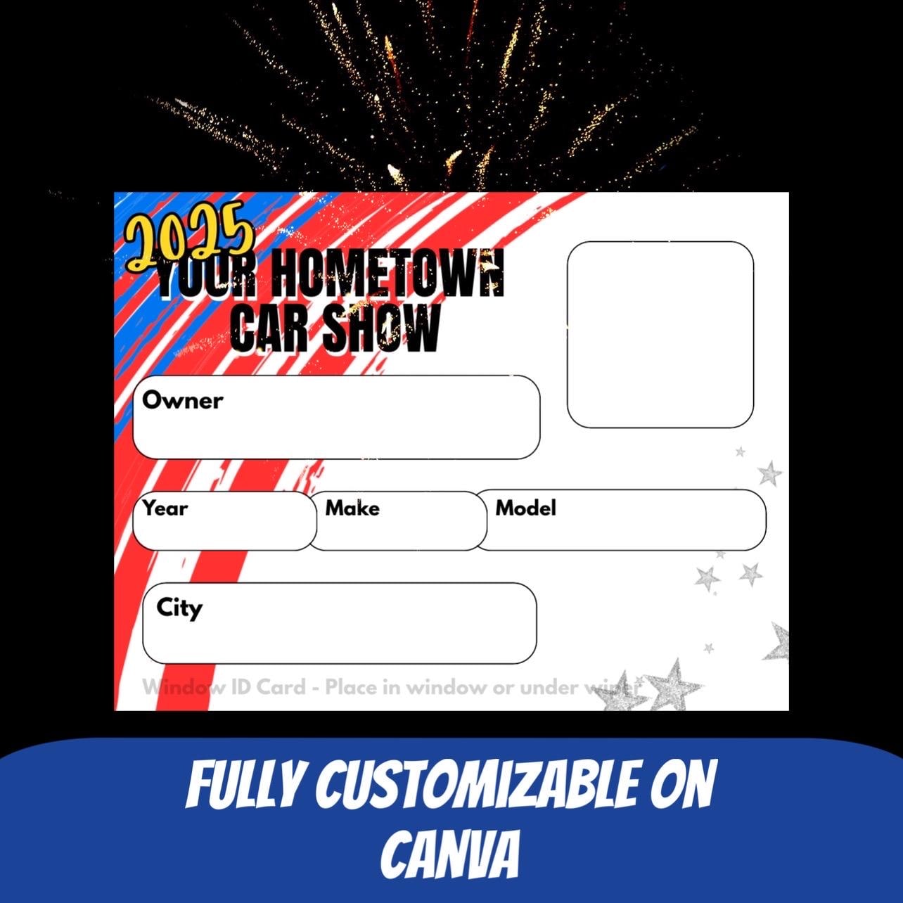 Car Show Window Card Template: Customizable Automotive Event (canva ...