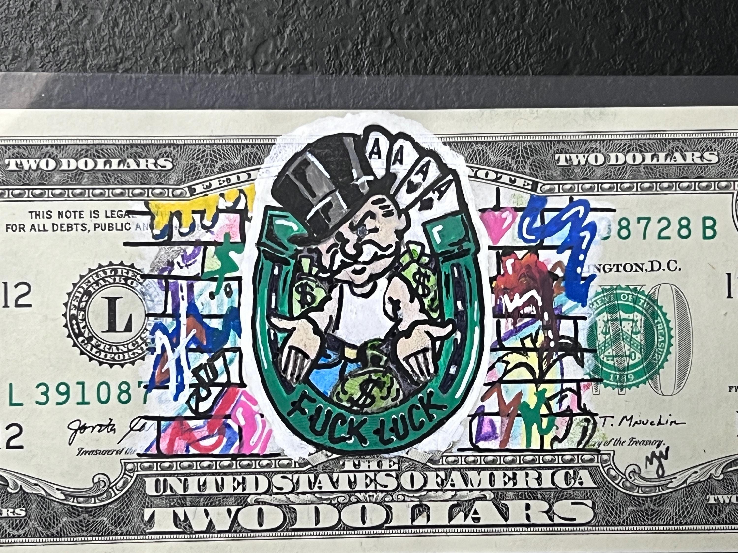 Dollar Bill Custom Art - Monopoly - Motivation - Luck - No Luck ...