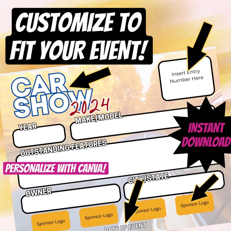 Car Show in Bowmantown - Etsy Australia