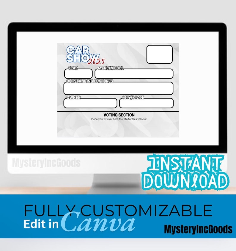 Car Show Window Card Template: Customizable Automotive Event Flyer ...