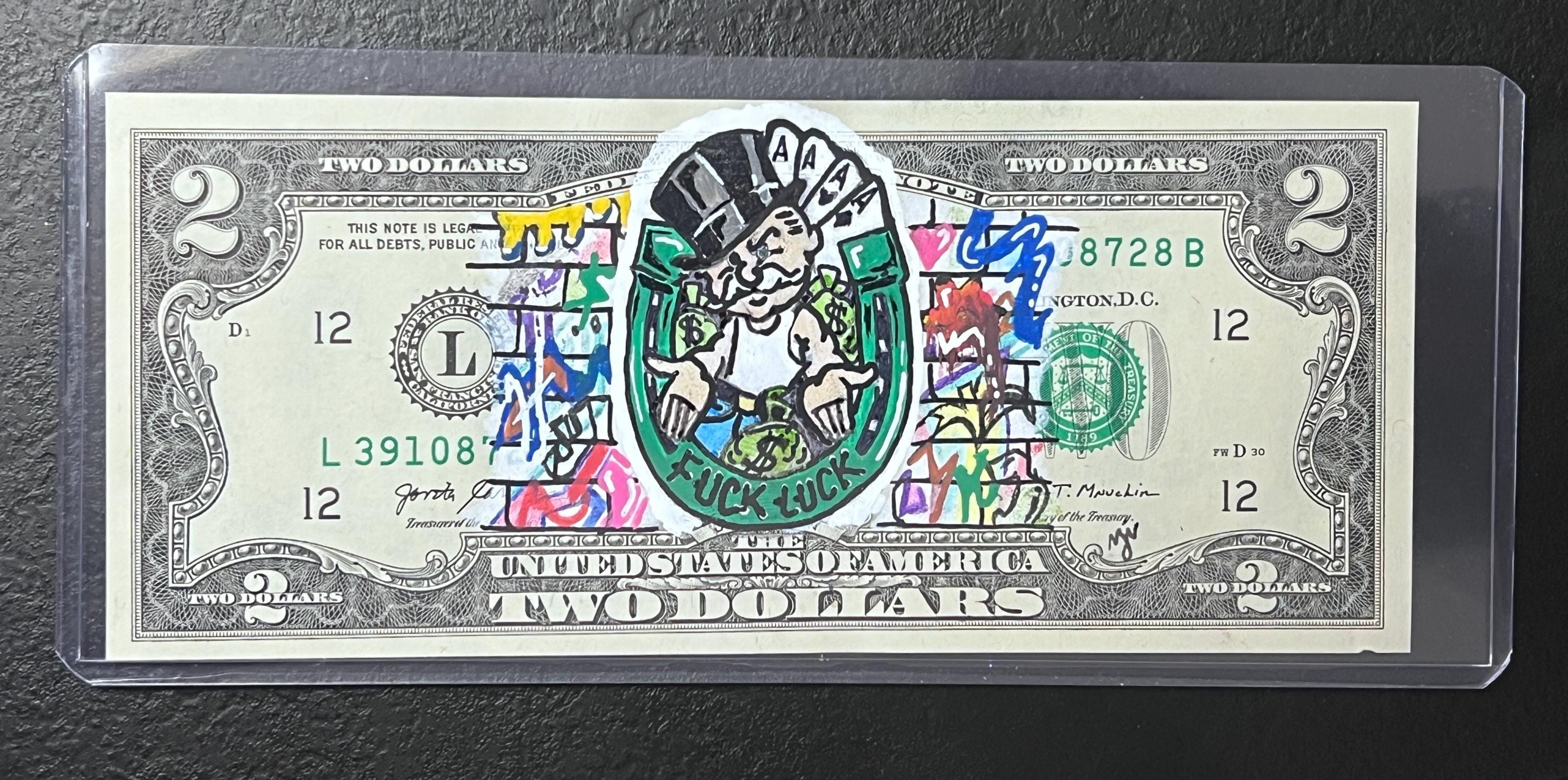 Dollar Bill Custom Art - Monopoly - Motivation - Luck - No Luck ...