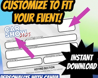 Car Show Window Card Template: Customizable Event Flyer (canva Digital ...