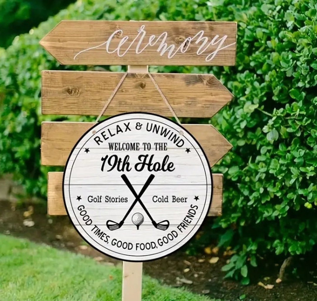 8" Welcome to the 19th Hole" Sign - Etsy