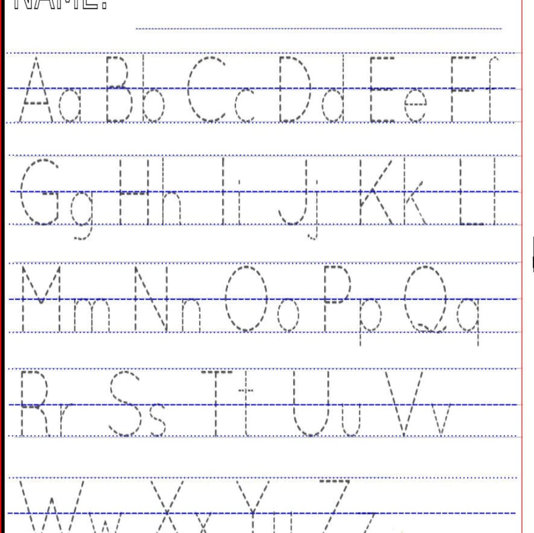 Learn to Write Digital File for Tracing Letters. Both Capitals and ...