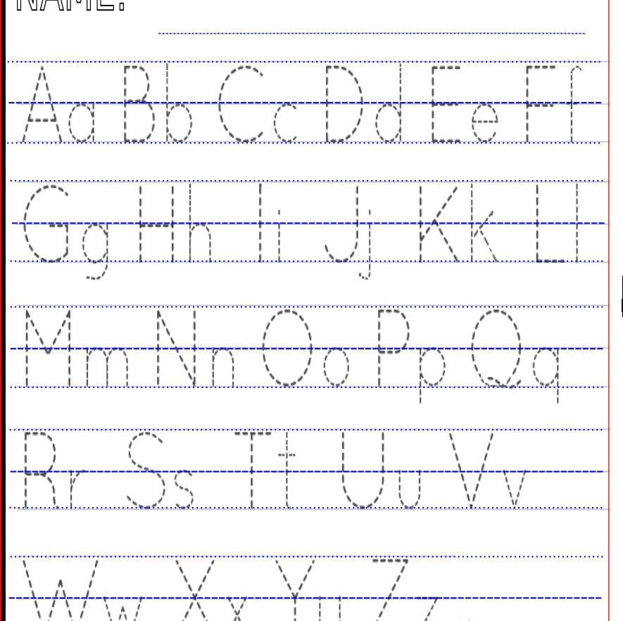Learn to Write Digital File for Tracing Letters. Both Capitals and ...