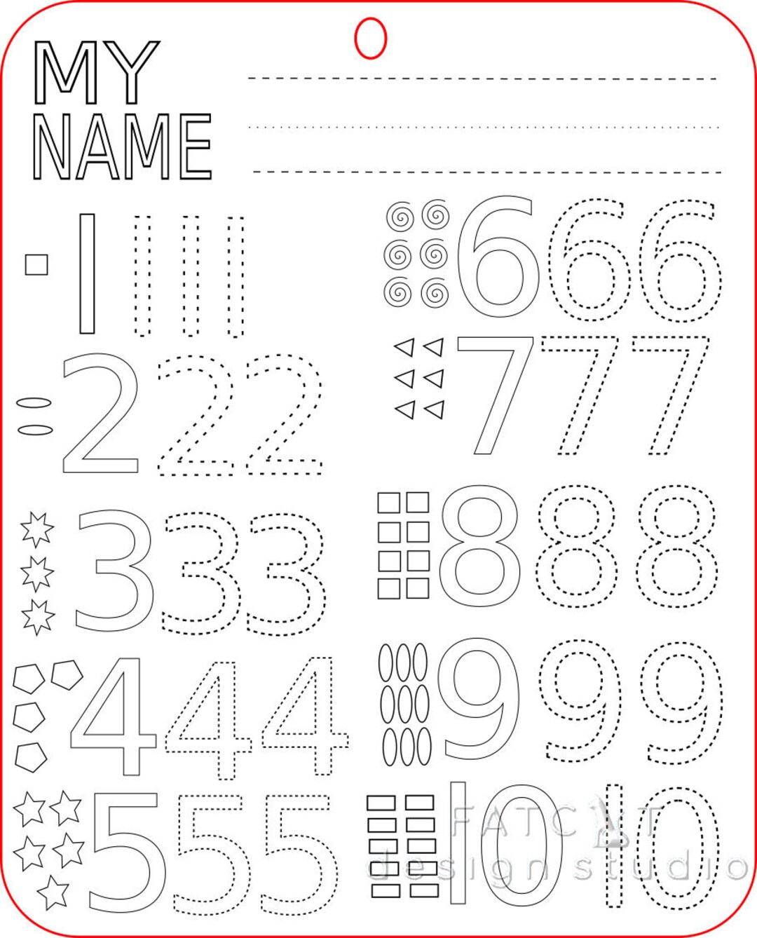 Learn to Write Numbers Digital File - Etsy