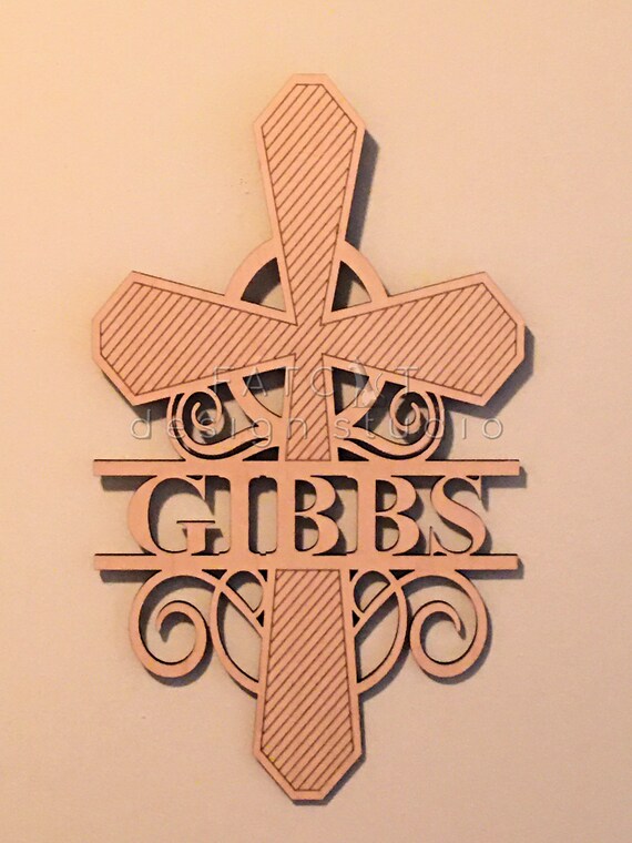 Personalized Family Name Cross Wall Decor | Etsy