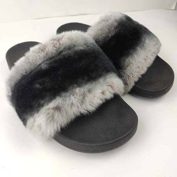 Fluffy Slides - Etsy