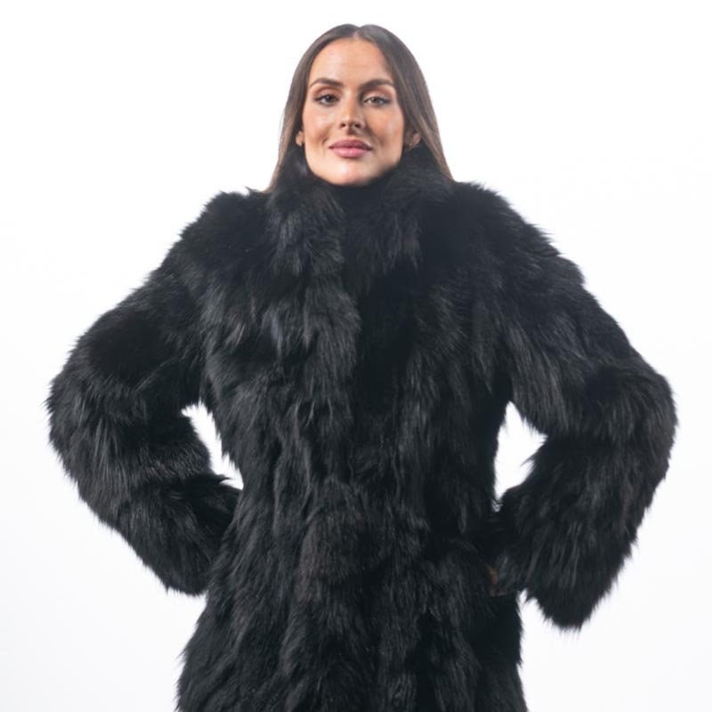Black Fur Coat - Etsy