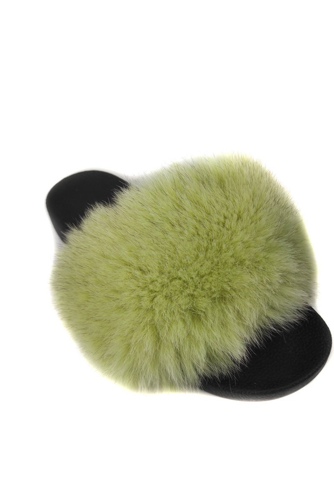 Fur Slides, Fur Slippers, Fox Fur Slides, Fluffy Slides - Etsy