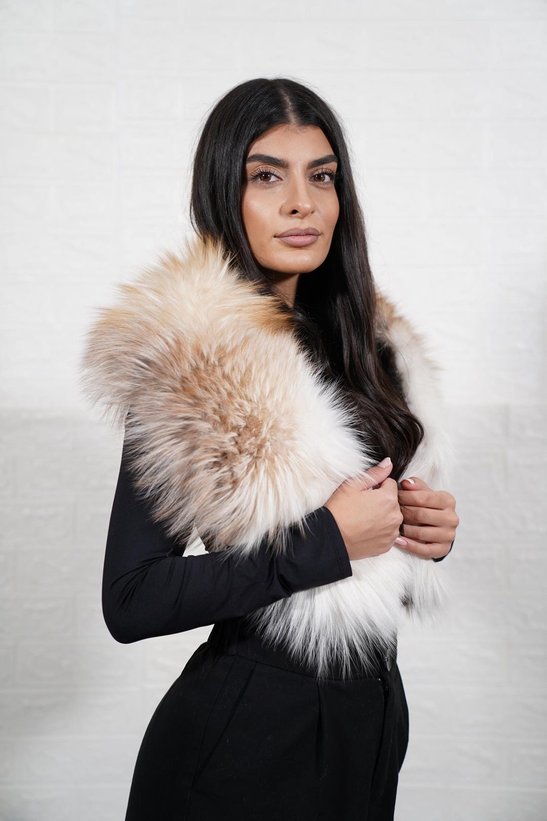 Rare Arctic Golden Fox Fur Collar Scarf • Limited Edition Luxury Fur ...