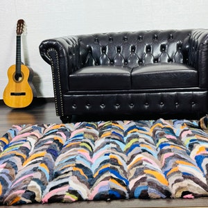 Real Colorful Mink Fur Throw 47x88 in • Personalized Genuine Fur Throw ...