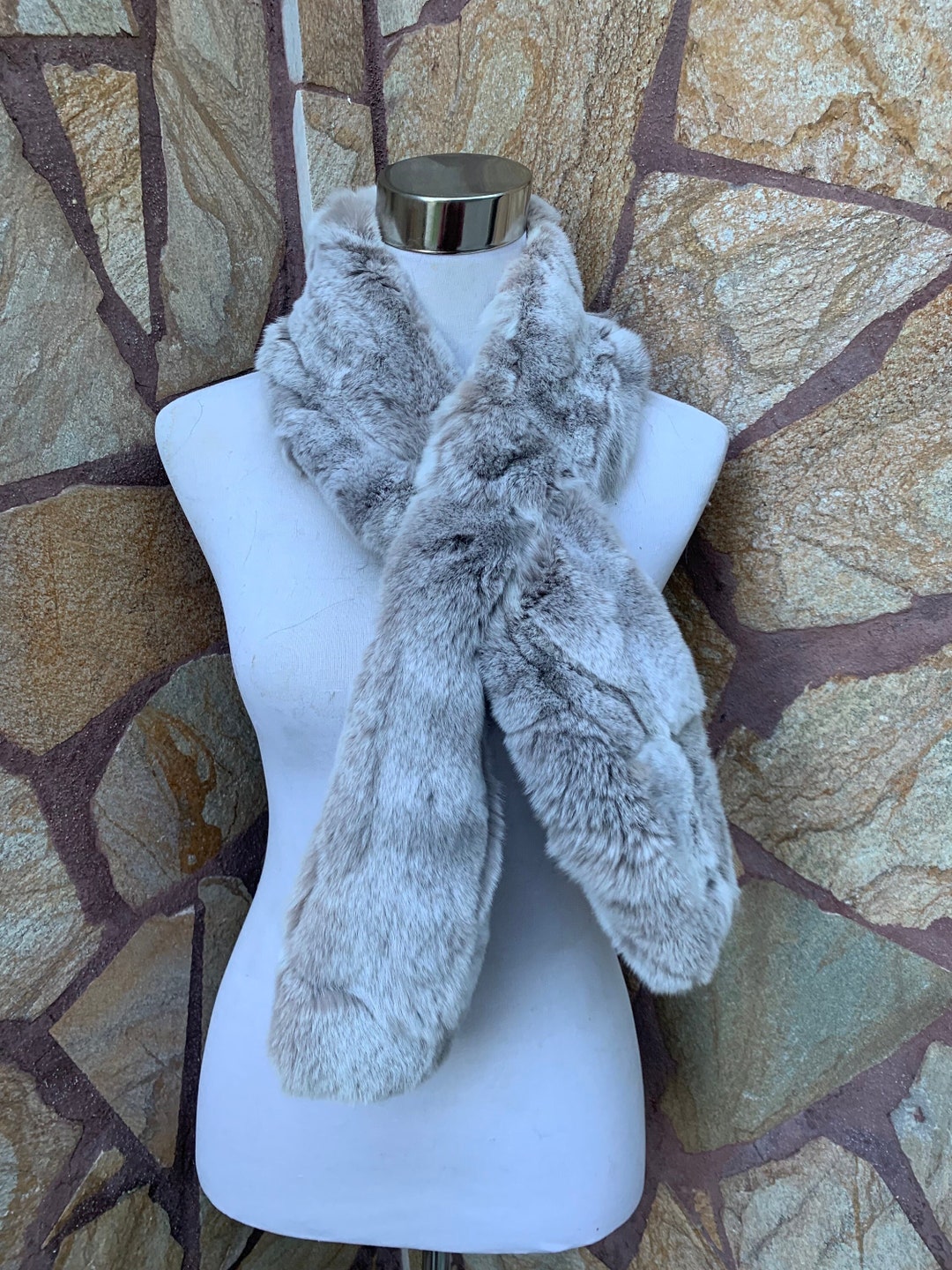 Fur Scarves, Fur Scarf Womens, Rex Rabbit Fur Scarf, Fur Collar - Etsy