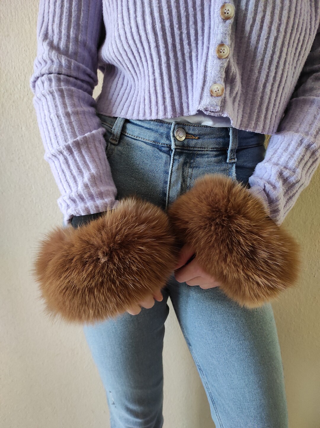 Fur Cuffs, Fur Cuffs for Wrists, Fox Fur Cuffs - Etsy