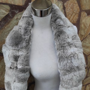 Fur Scarves, Fur Scarf Womens, Rex Rabbit Fur Scarf, Fur Collar - Etsy