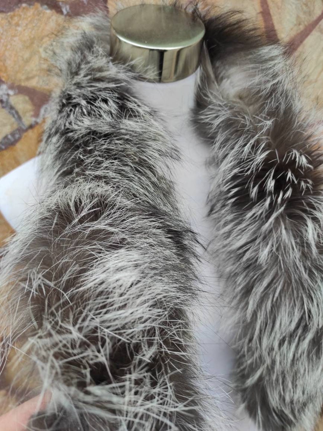 Fur Trim for Hood, Silver Fox Fur Collar, Fur Collar - Etsy
