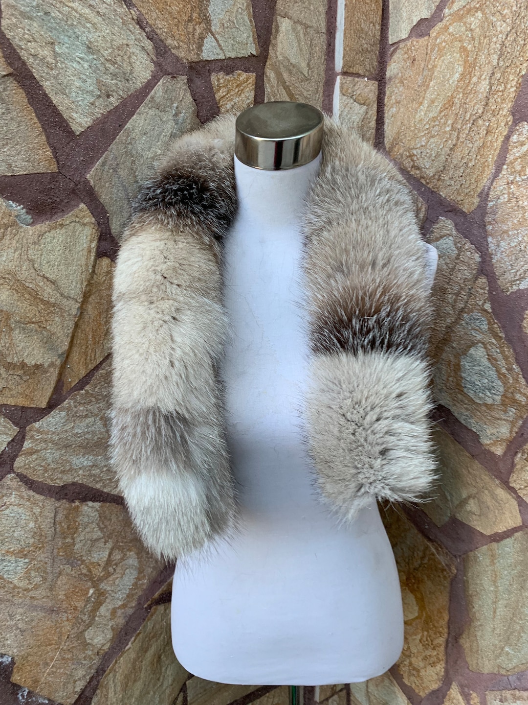 Natural Fur Trim for Hood • Fox Fur Collar Scarf • Fur Trim for Jacket ...
