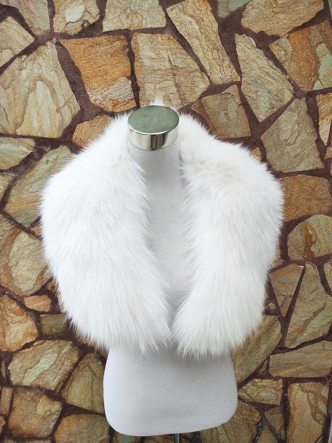 Wedding Fur Collar, White Fox Fur Collar, Fox Fur Collar, Wedding Fur ...
