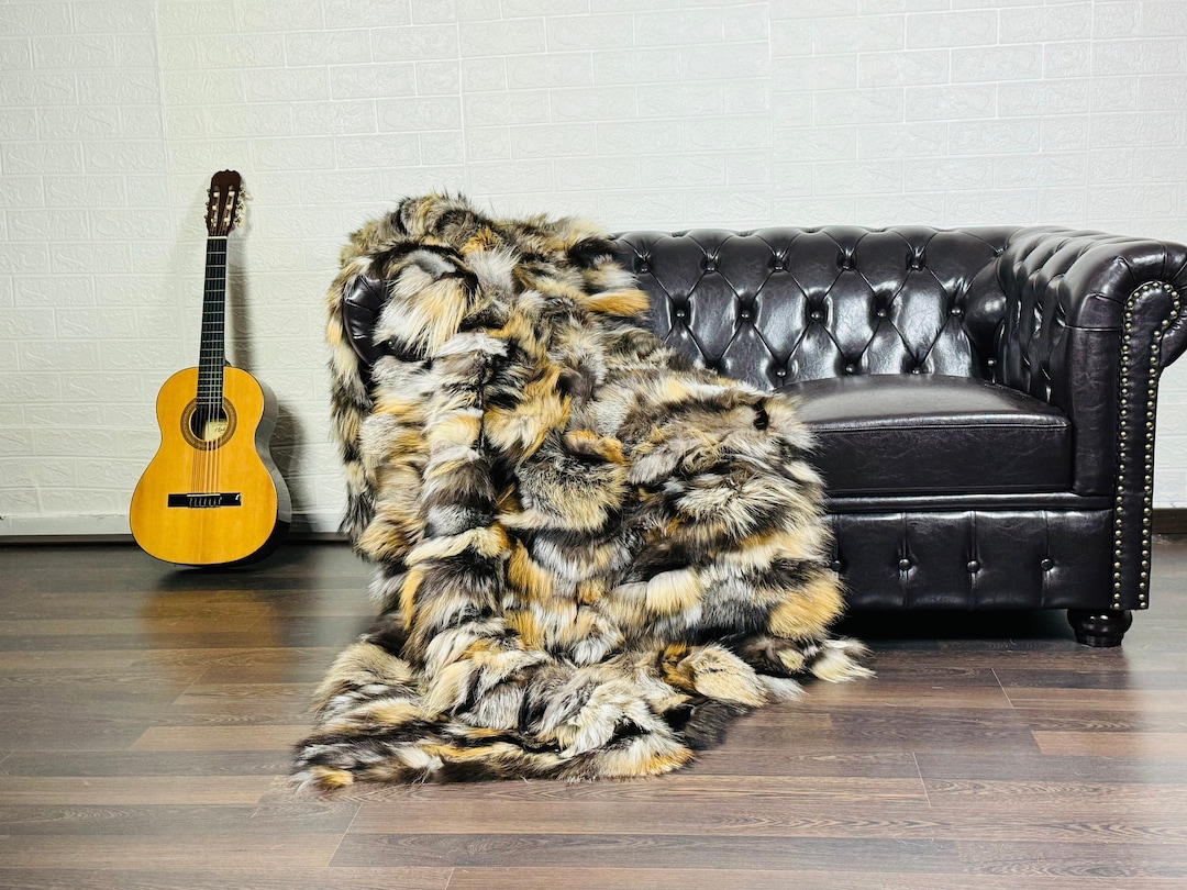 Exclusive Real Fox Fur Rug Personalized Handcrafted Natural Fox Fur ...