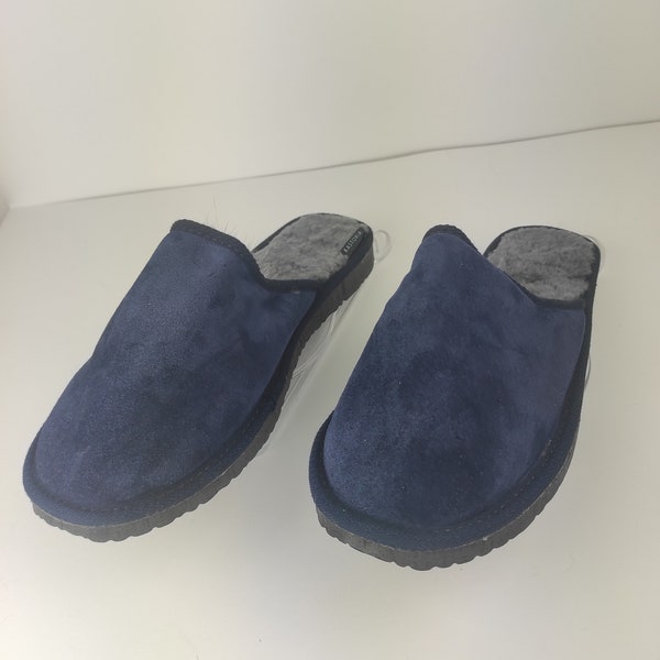 Blue Fur Slippers - Etsy