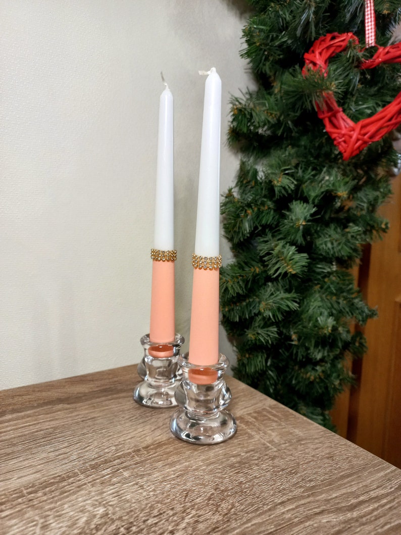 Christmas Candles Unique Holiday Taper and Pillar Decorative - Etsy