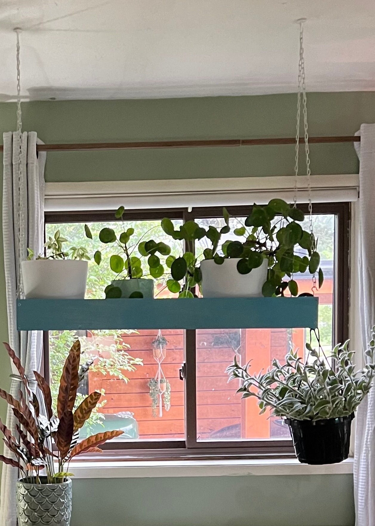 Cloud Blue Ceiling Hanging Shelf for Plants - Etsy
