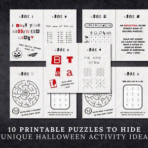Halloween Candy Scavenger Hunt: Spooky Mystery Puzzle Game for Kids ...