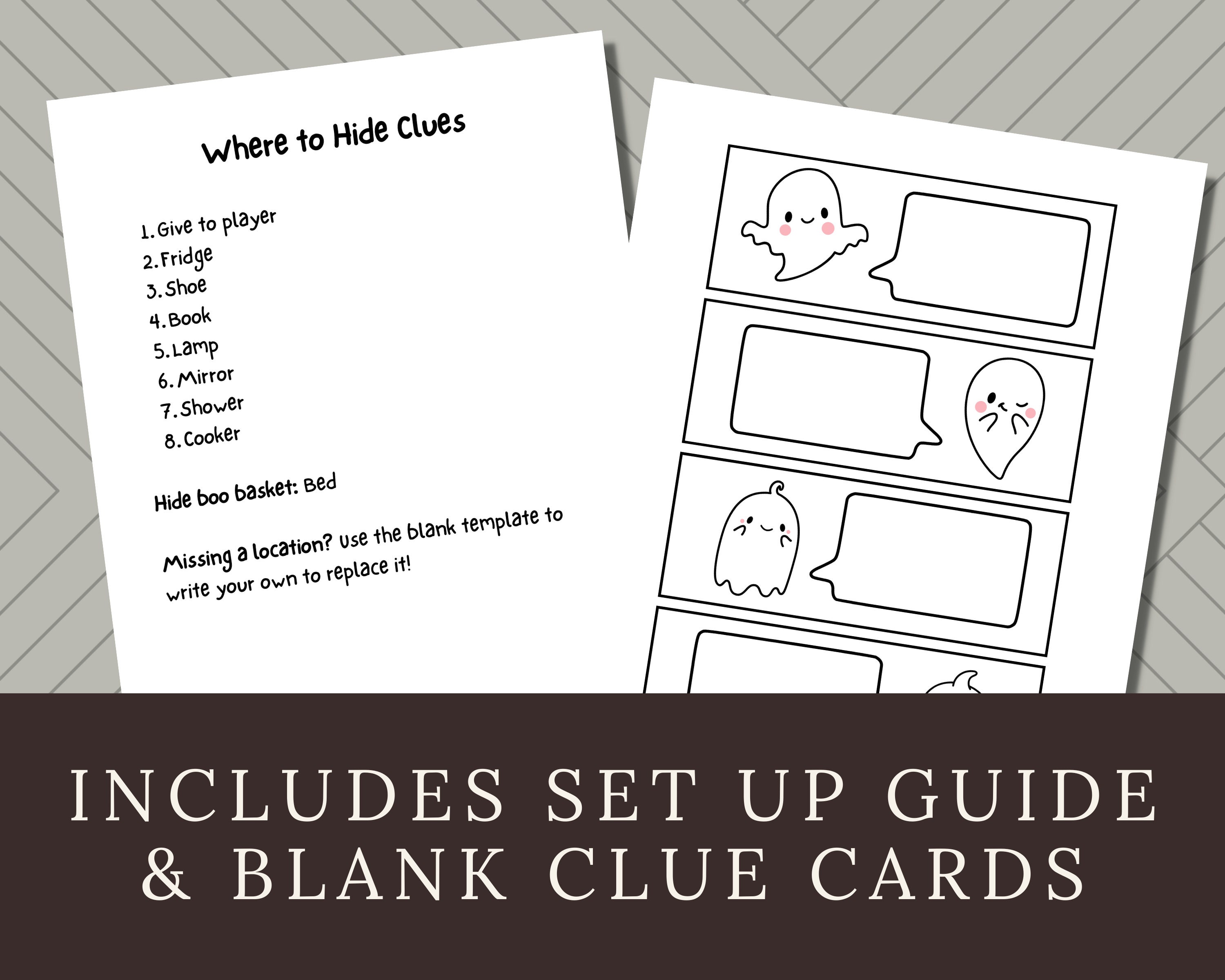 Boo Basket Scavenger Hunt, Printable Treasure Hunt for Halloween Gift ...