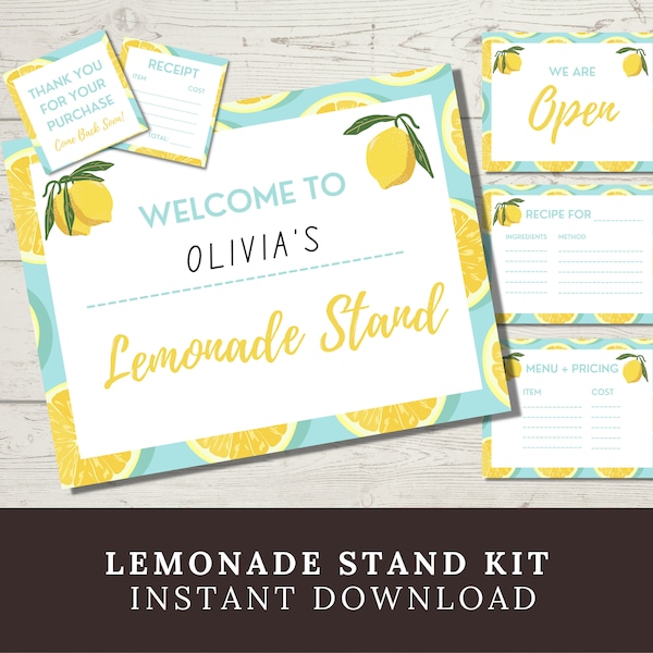 Lemonade Stand Signs - Etsy