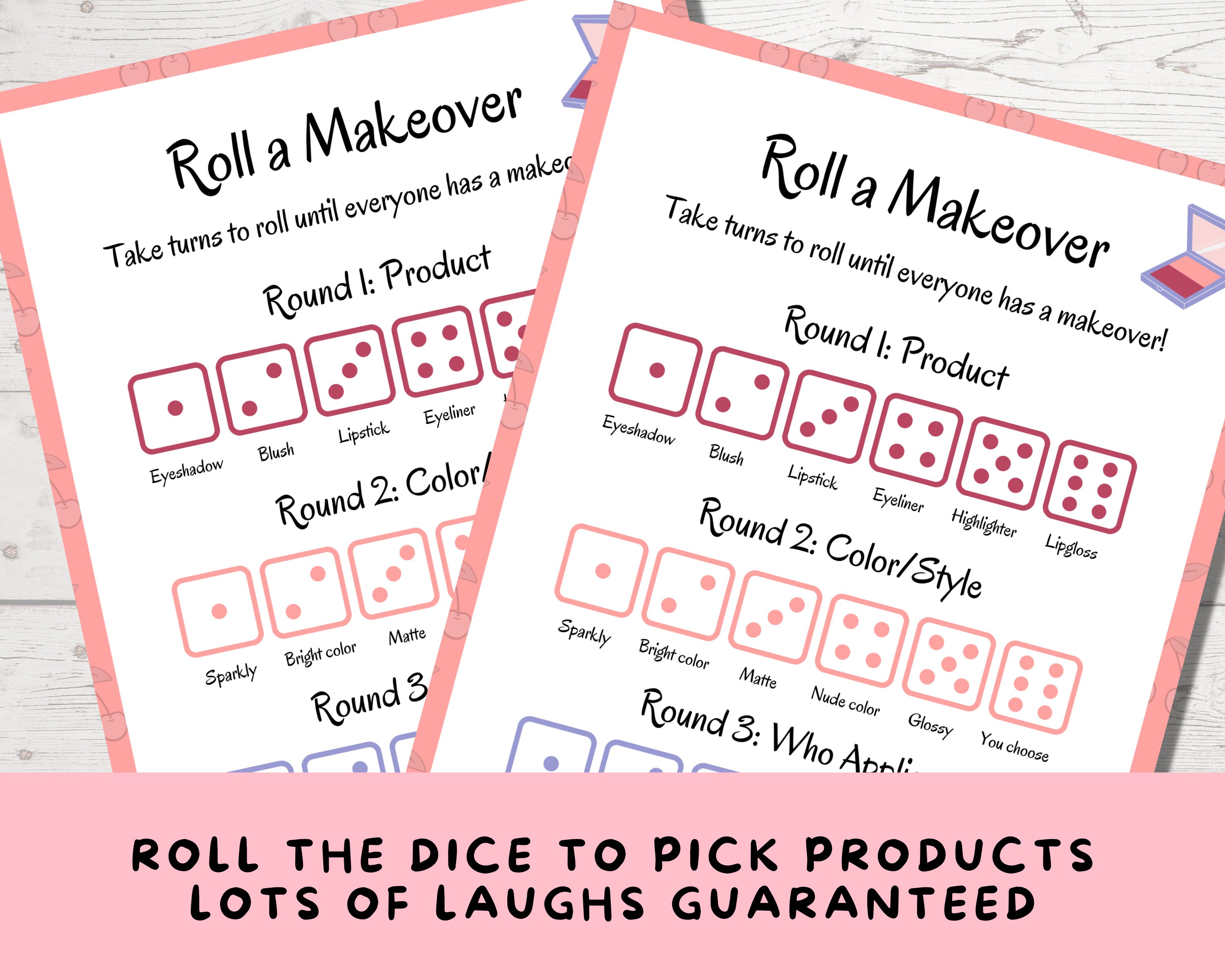Roll a Makeover Party Game: Teen Sleepover Beauty Fun (printable PDF ...