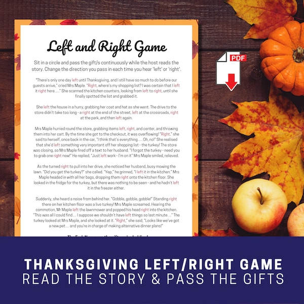 Left Right Story Game Office Party - Etsy