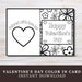 Valentine's Day Color in Card, Printable Valentine's Day Craft Activity ...