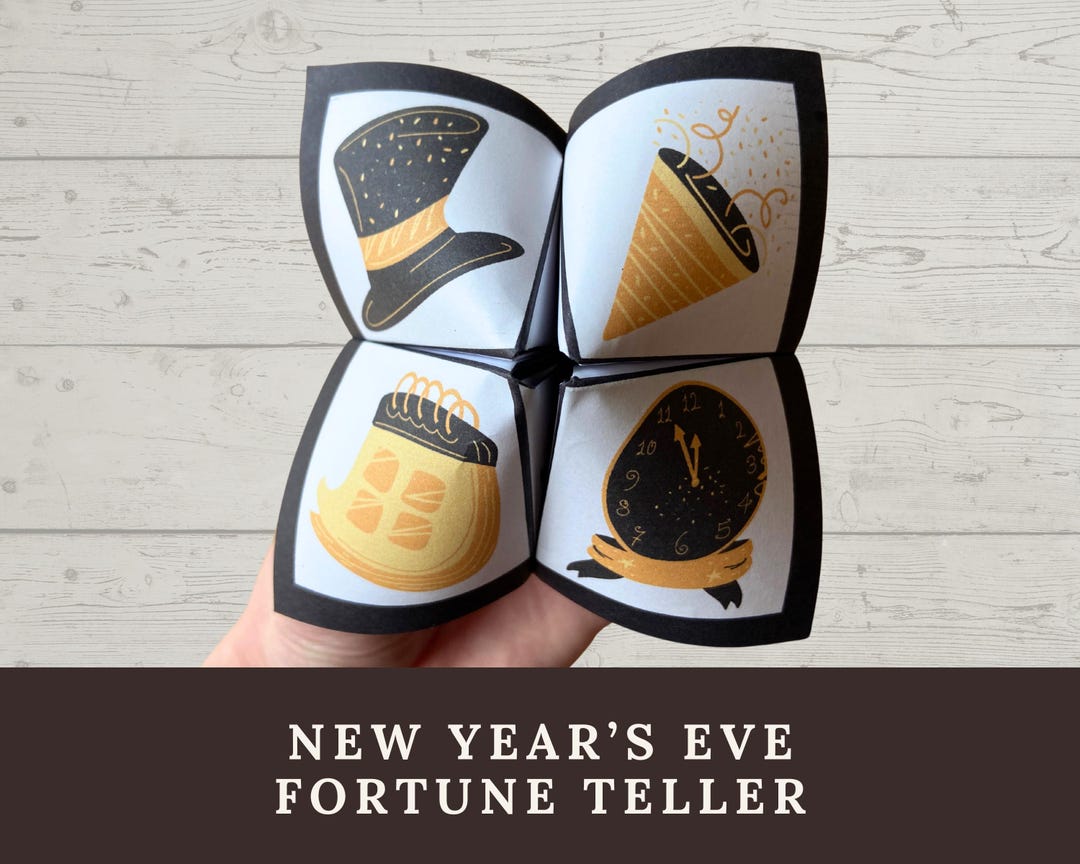 New Year's Eve Party Game, Printable New Year's Eve Fortune Teller ...