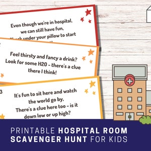 Printable Hospital Room Scavenger Hunt for Kids Hospital - Etsy UK
