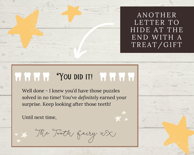 Tooth Fairy Letter & Puzzles printable, First Tooth Fairy Visit Idea ...